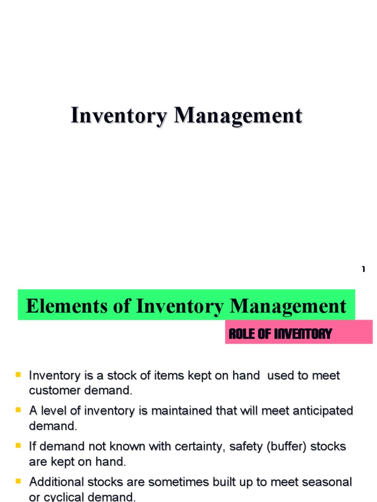 Week 7-8 Inventory Planning | PDF | Inventory | Business