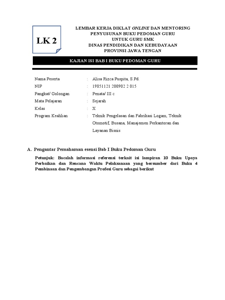 LK 2 BPG Alisa | PDF