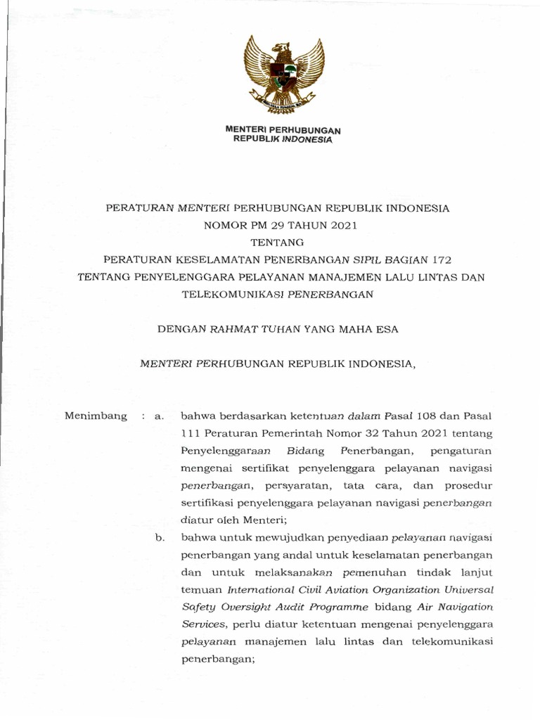 Pm 29 Tahun 2021 Pdf