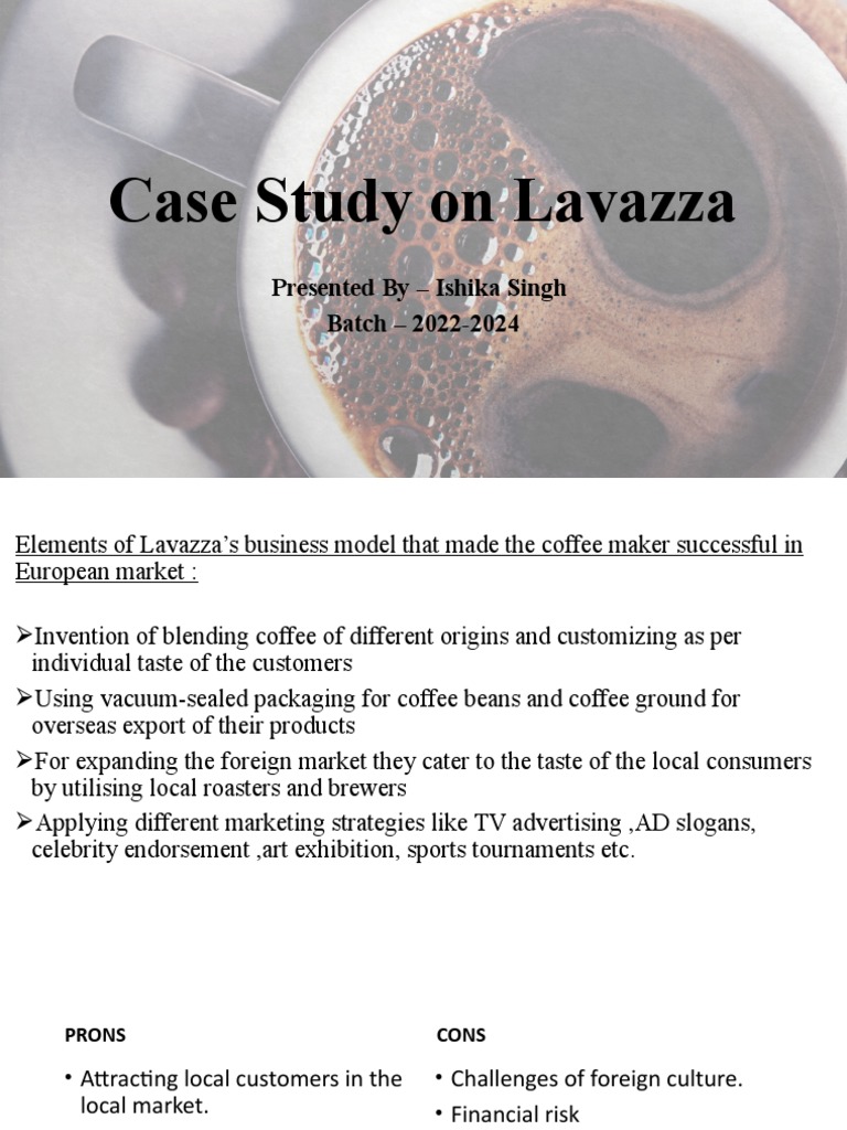 Case Study On Lavazza Ishika | PDF