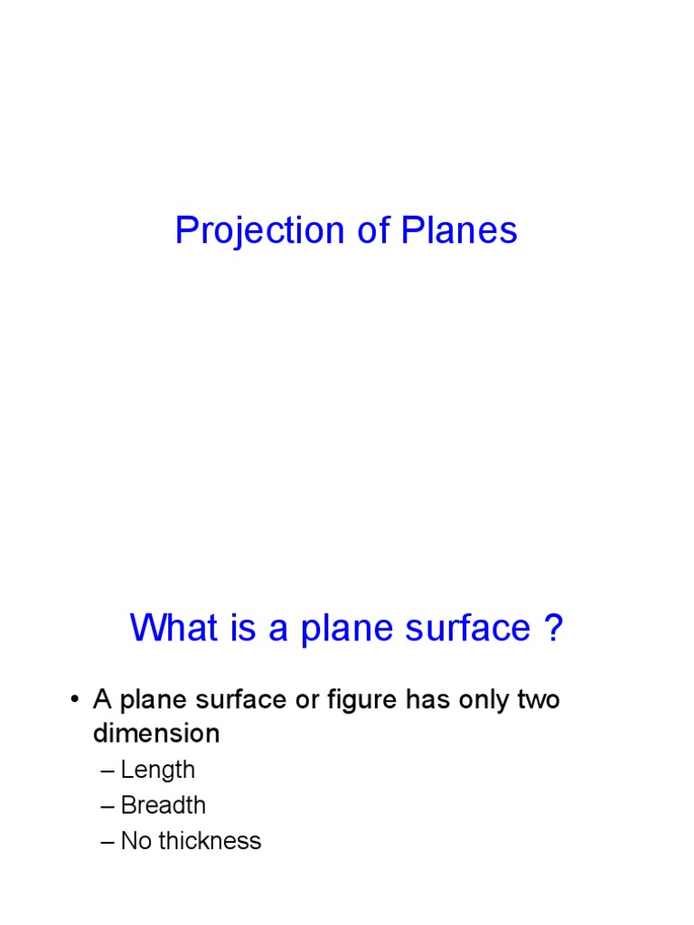 03 - Projection of Planes | PDF | Plane (Geometry) | Perpendicular