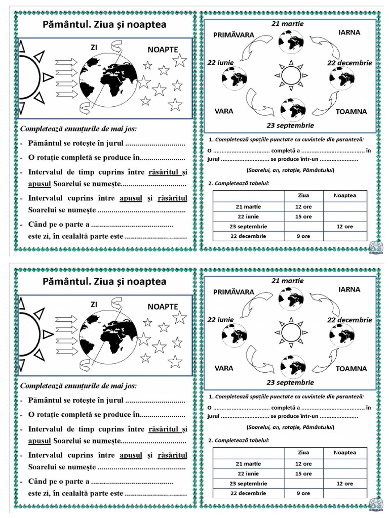 Pamantul - Ziua Si Noaptea | PDF