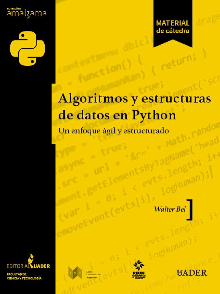 Algoritmos y Estructuras de Datos en Python - Digital | PDF | Lenguaje de programación | Algoritmos