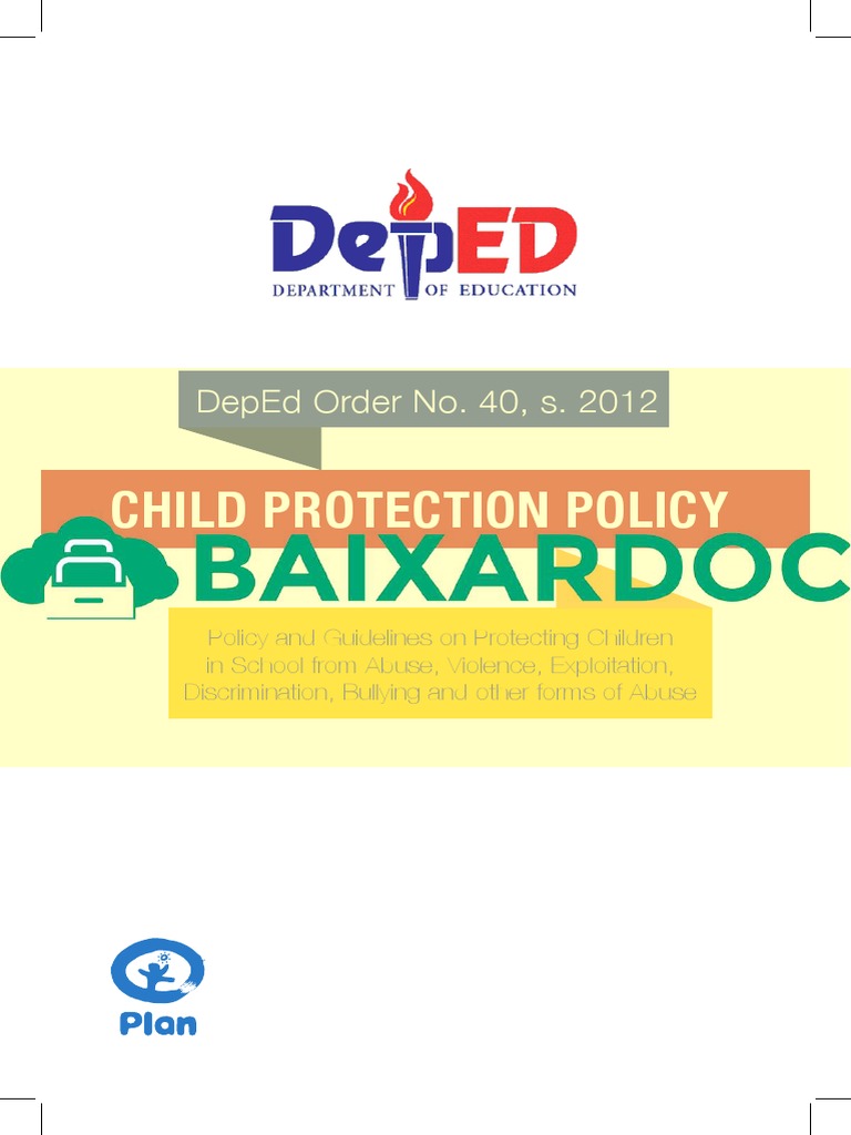 Deped Child Protection Policy Booklet | PDF | Child Abuse | Child ...