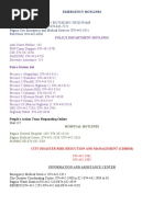 Baguio City Emergency Contact Numbers | PDF | Police | Government ...