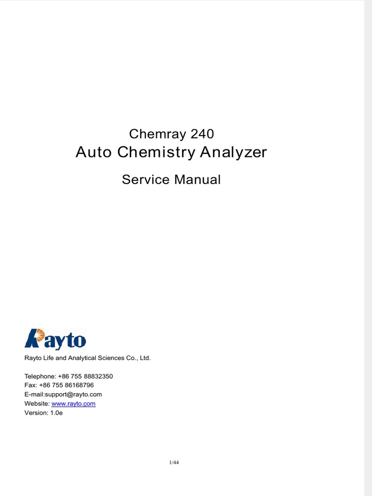 Vdocuments - MX - Chemray 240 Service Manual V10e | PDF | Power Supply | Amplifier