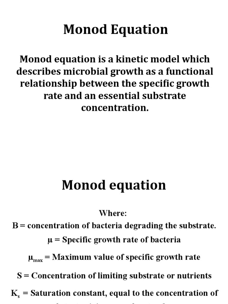 Monod Equation | Download Free PDF | Bacteria | Natural Environment