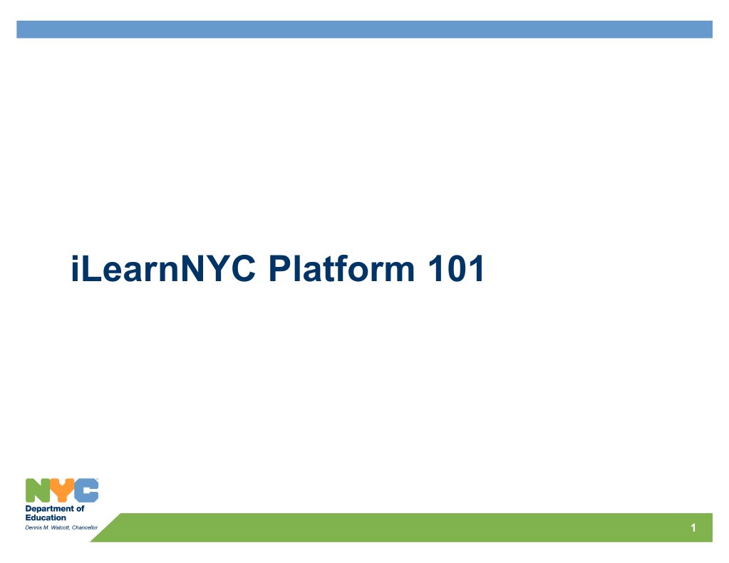 iLearnNYC Platform Overview | PDF
