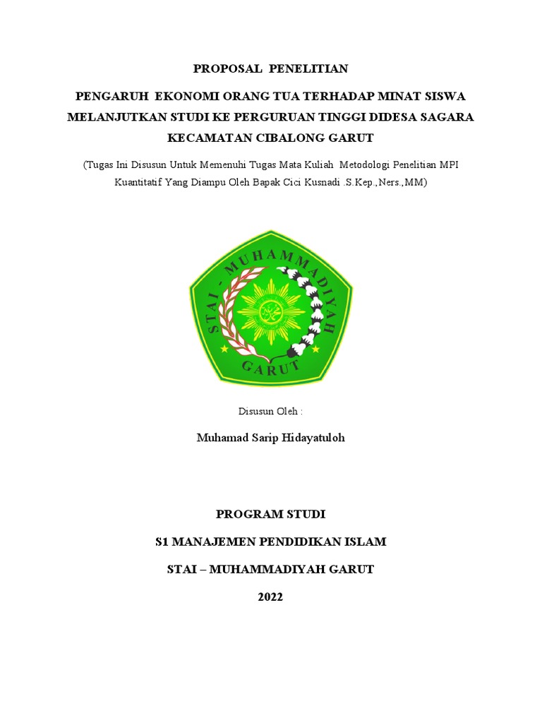 Proposal Judul New | PDF