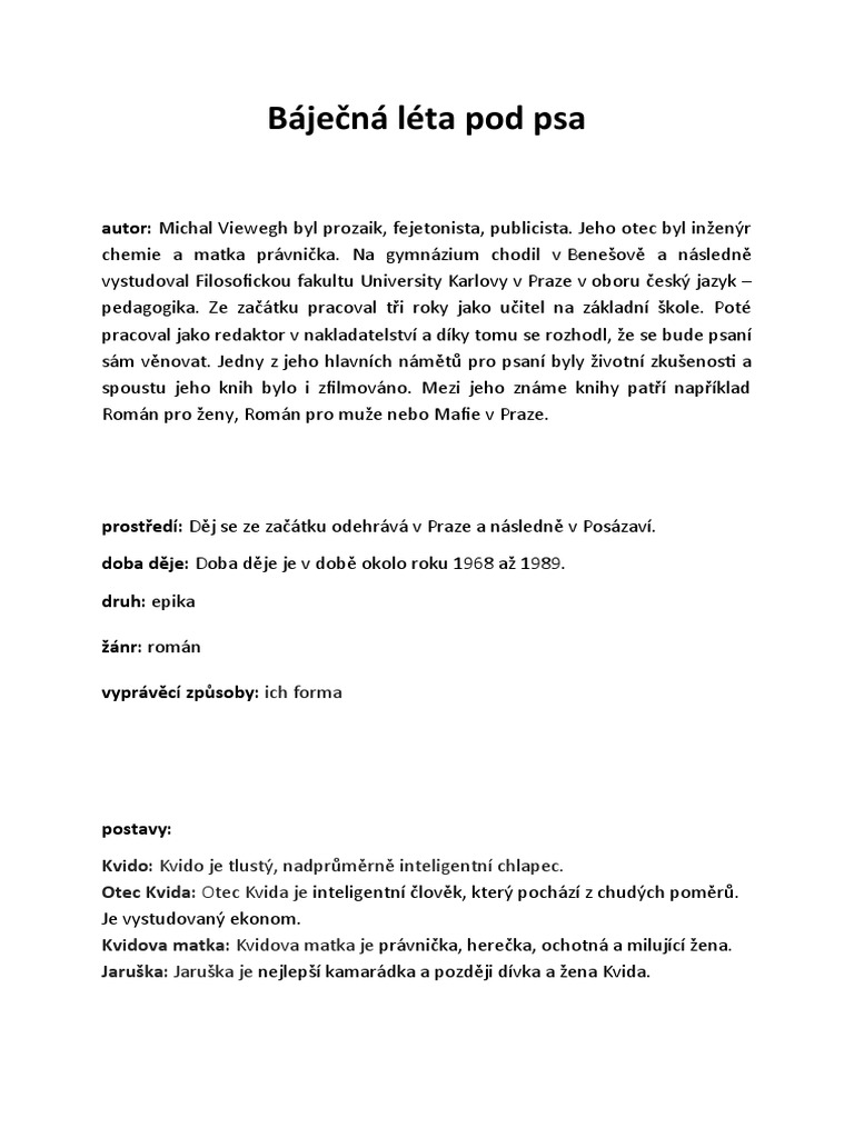 Báječná Léta Pod Psa | PDF