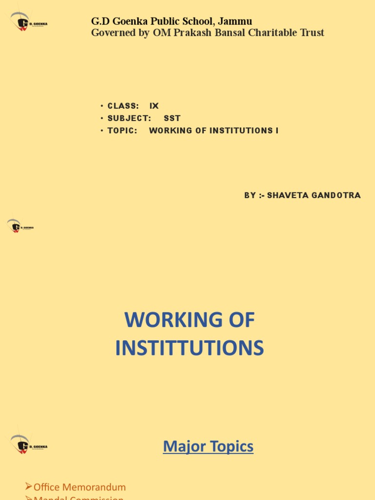 Working Institutions 1 | PDF | Social Institutions | Constitutional Law