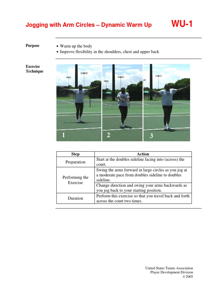 Tennis Specific Warm-Up and Movement Manual | PDF | Flexibility (Anatomy) | Foot