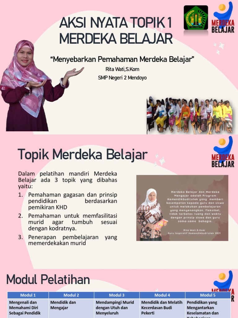 Aksi Nyata Topik 1 Merdeka Belajar | PDF