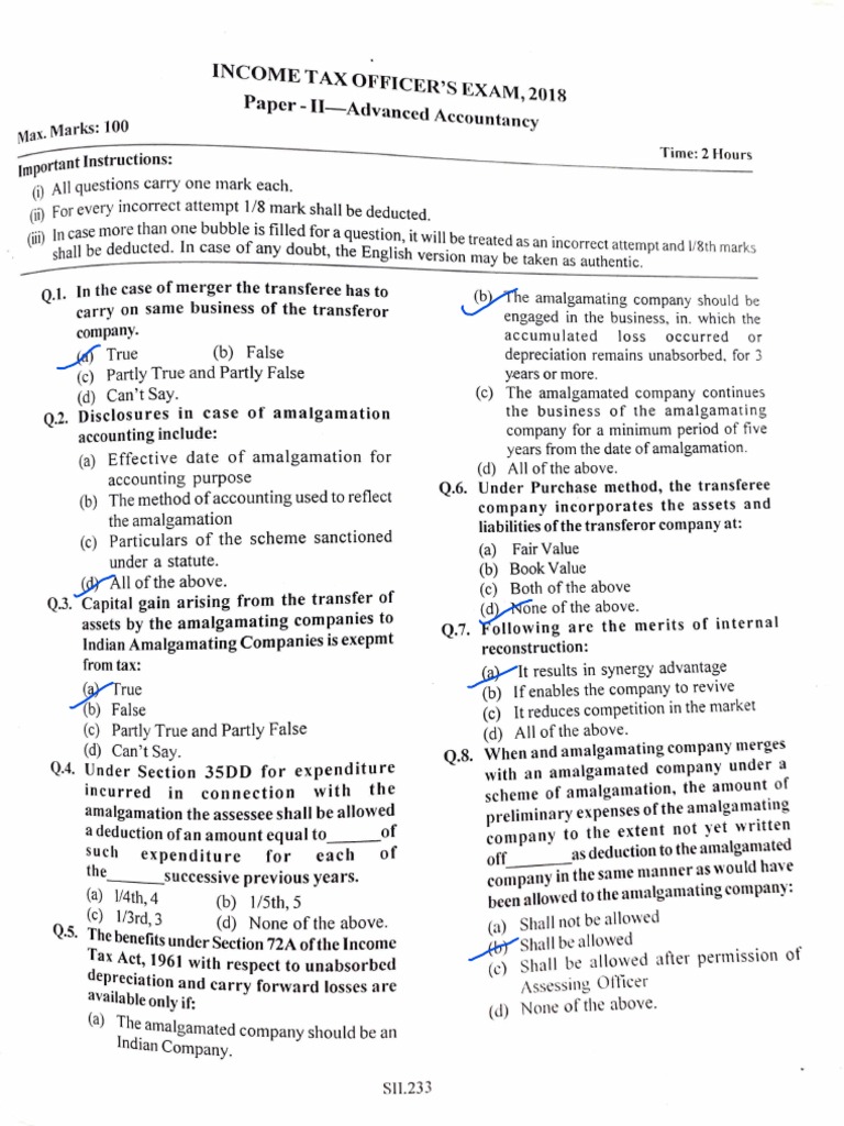 Ito Exam 2018 Paper 2 | PDF