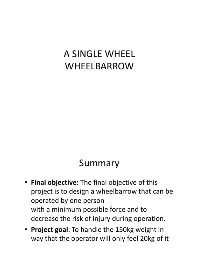 Ergonomic Single Wheel Wheelbarrow Design Pdf Technology Engineering