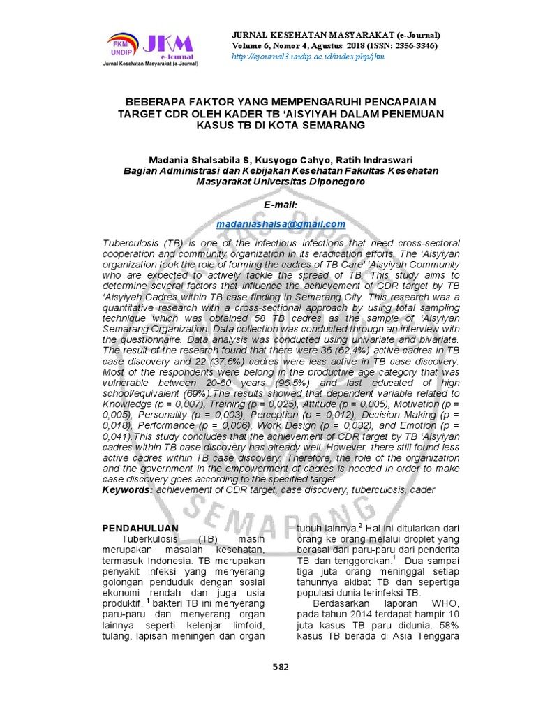 Garuda 1425287 | PDF | Tuberculosis | Scientific Method