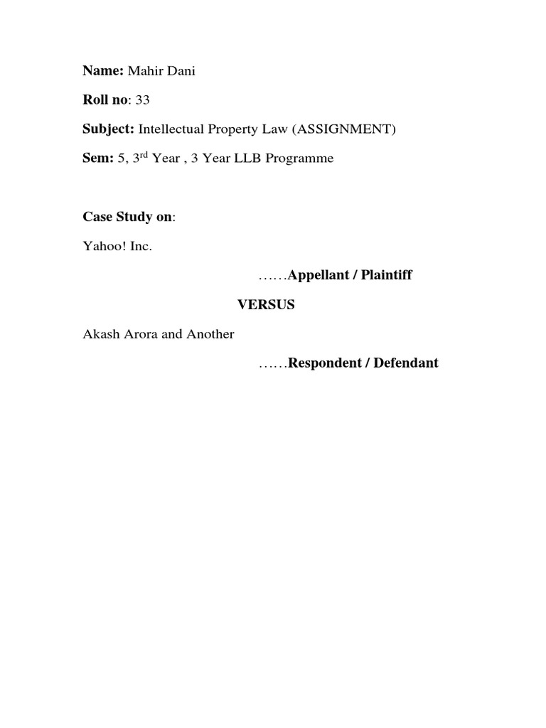Case Study IPR - Share | PDF | Trademark | Domain Name
