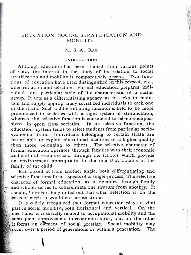 F3 Notes | PDF | Caste | Social Mobility