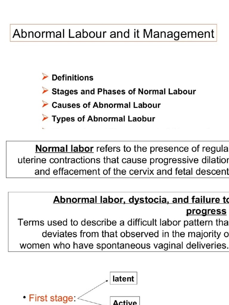 Abnormal Labour | PDF