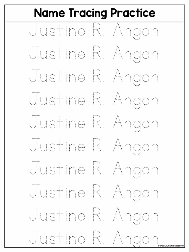 Name Tracing Practice B74D 83C3 AECC | PDF