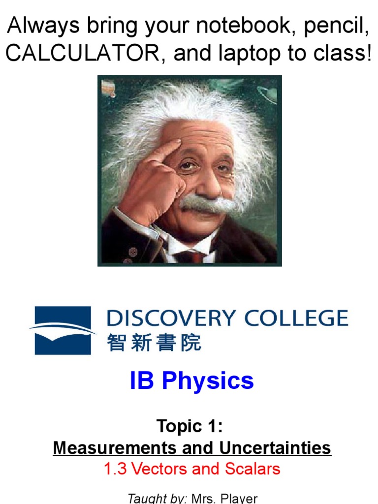 1 3 Vectors And Scalars Pdf Velocity Euclidean Vector