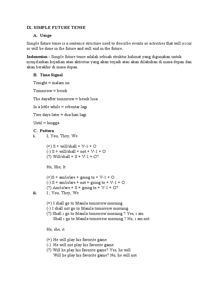 A Guide To Simple Future And Future Continuous Tense In Indonesian