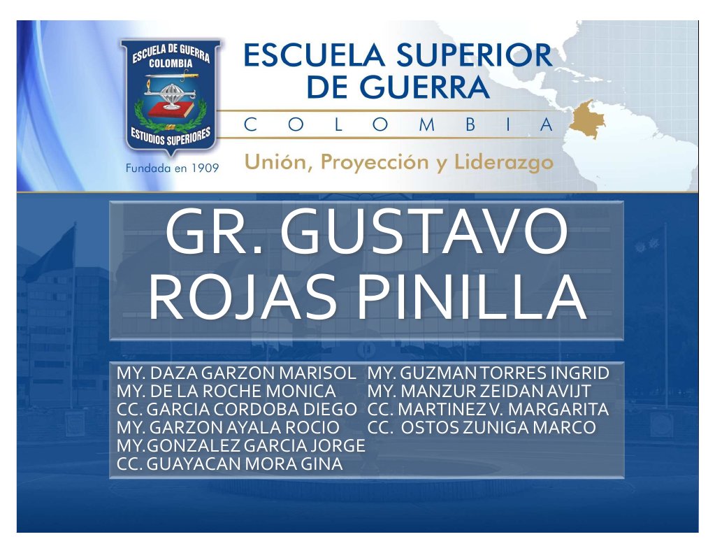 Presentacion Gustavo Rojas Pinilla Final | PDF | Colombia | Agitación