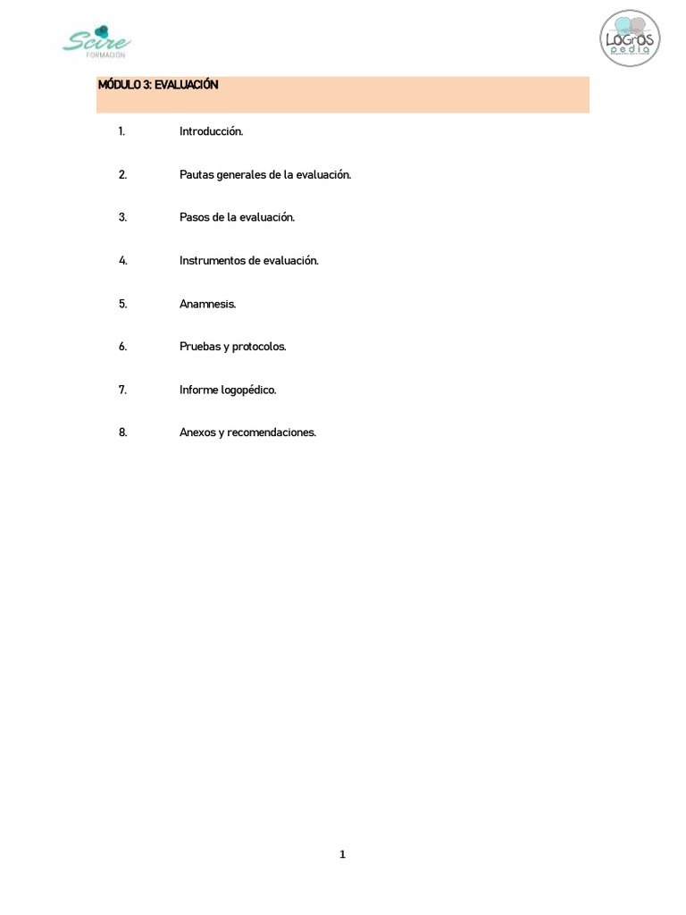 MODULO 3 - Curso Sigmatismo. | PDF | Diagnostico medico | Evaluación