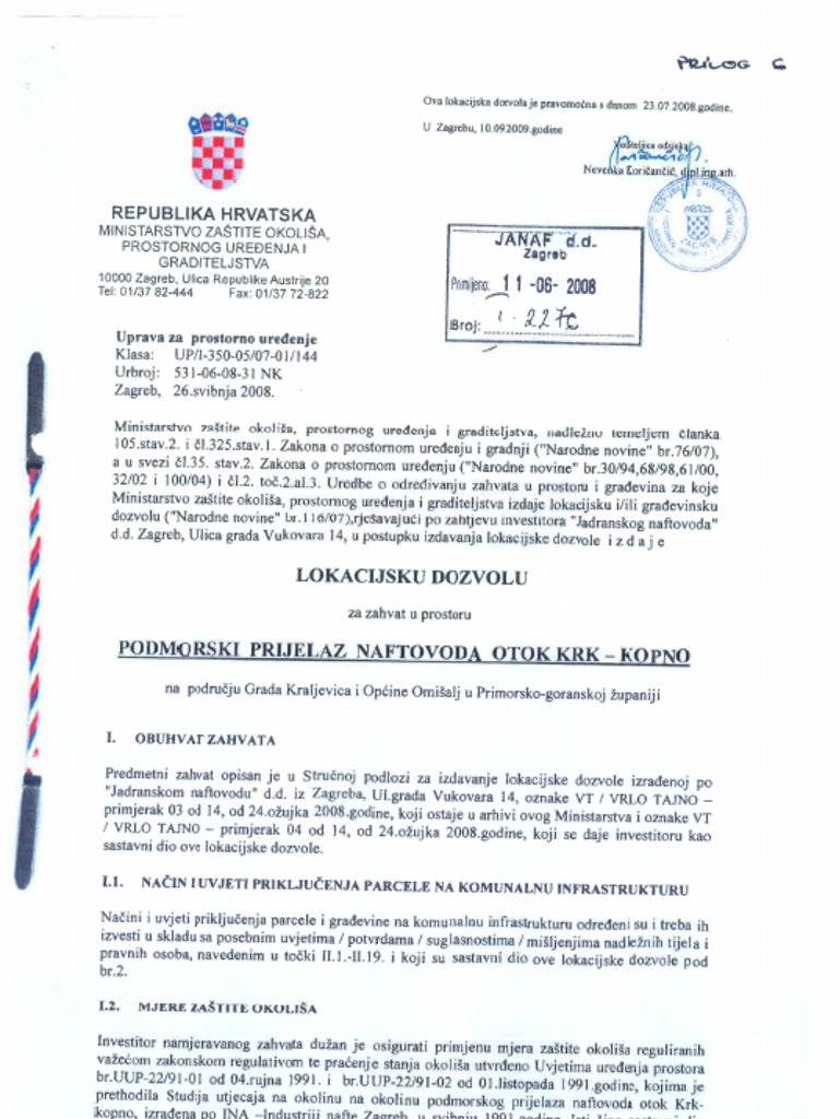 Lokacijska Podmorski Prijelaz | PDF