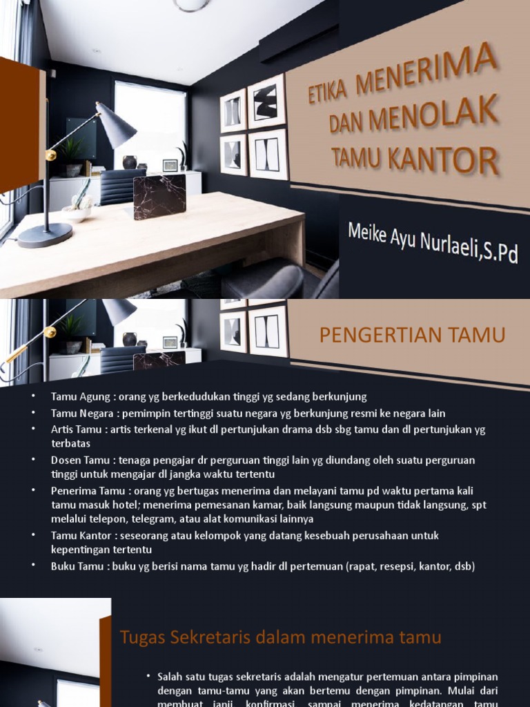 Etika Menerima Dan Menolak Tamu | PDF | Karier & Perkembangan