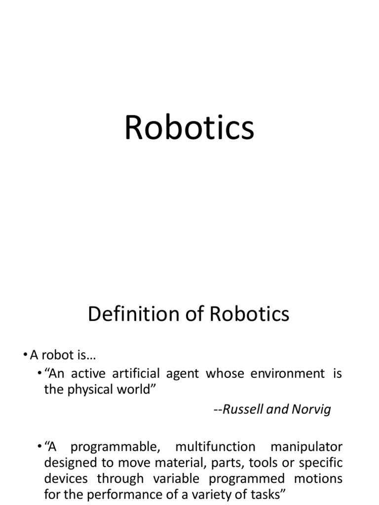 Robotics | PDF | Robot | Robotics