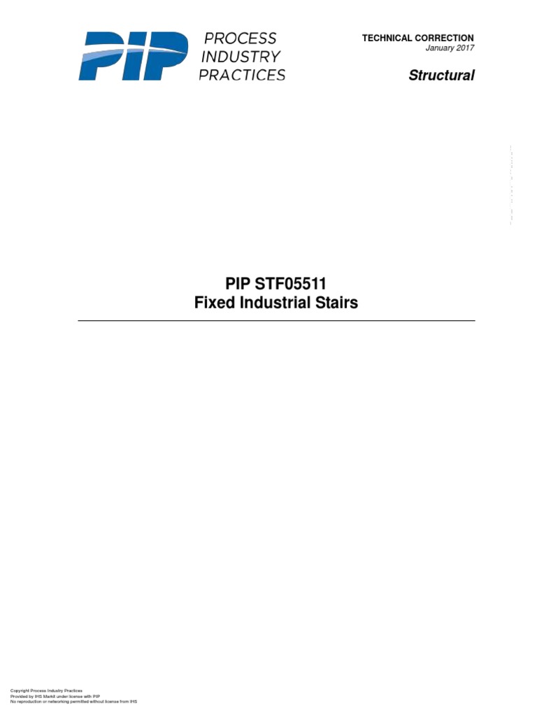 PIP STF05511 Fixed Industrial Stairs | PDF | Stairs | Specification (Technical Standard)