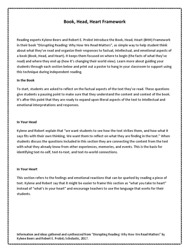 BHH Reading Strategy Overview | PDF | Thought | Cognition