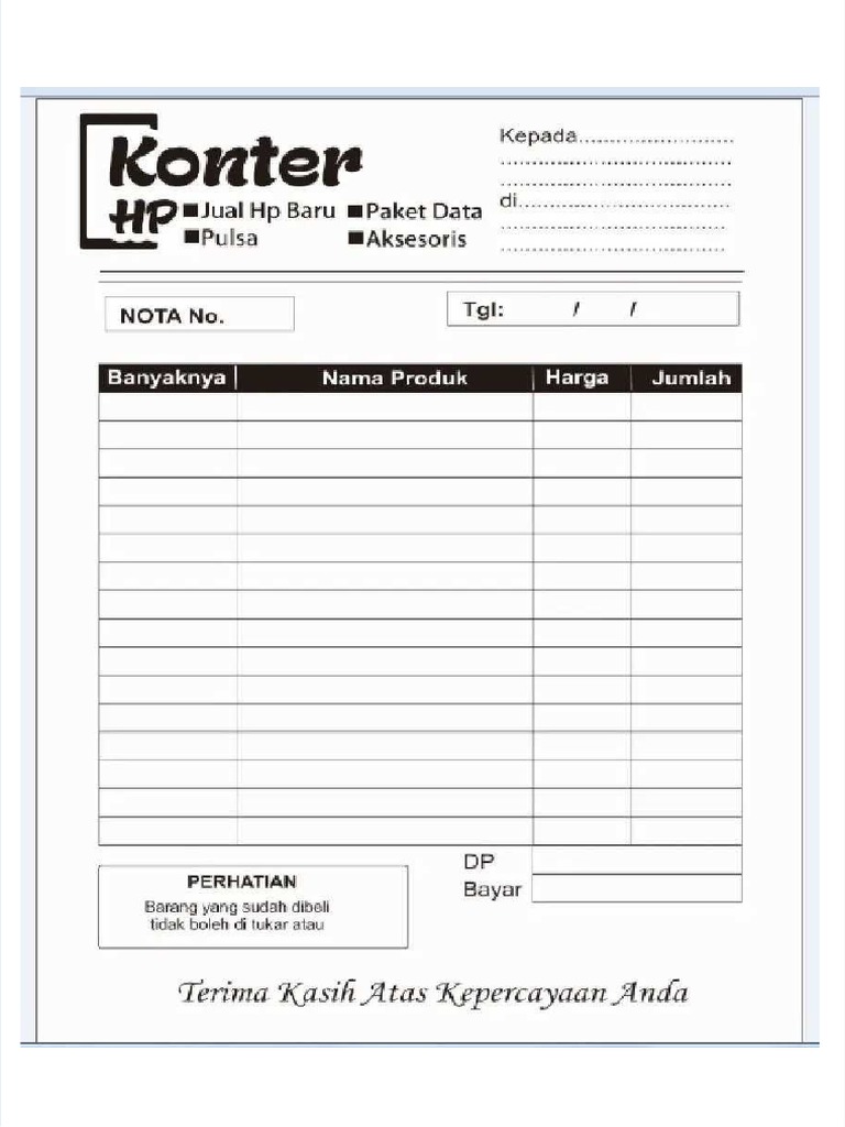 PDF Nota Konter HP - Compress 1 | PDF