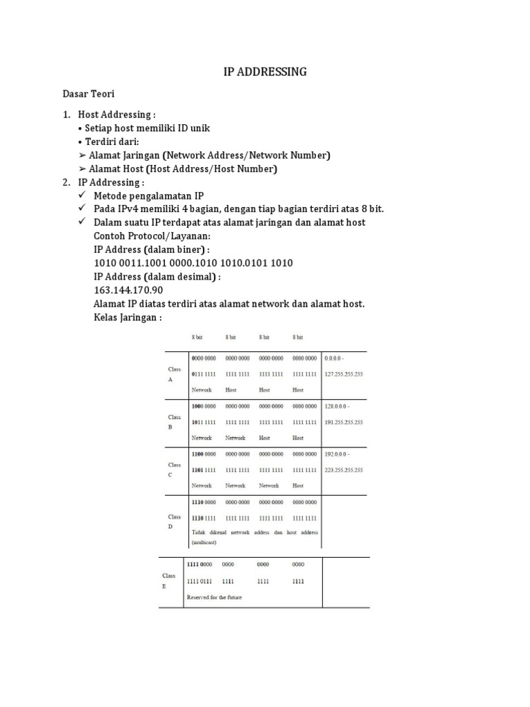 Ip Addressing | PDF