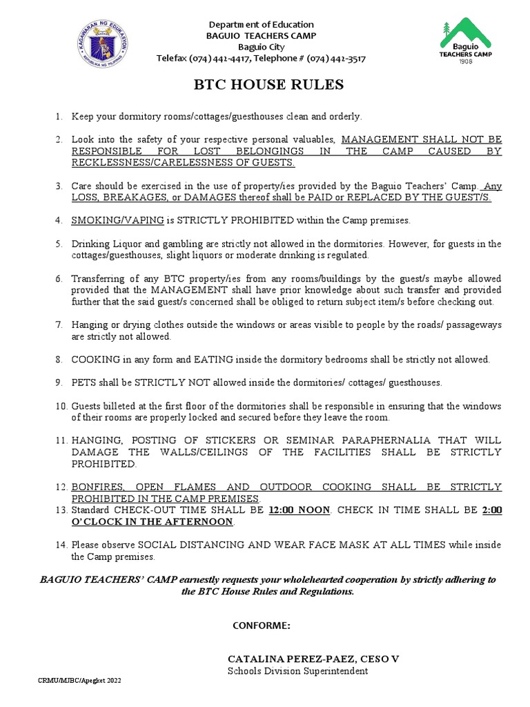 BTC House Rules | PDF