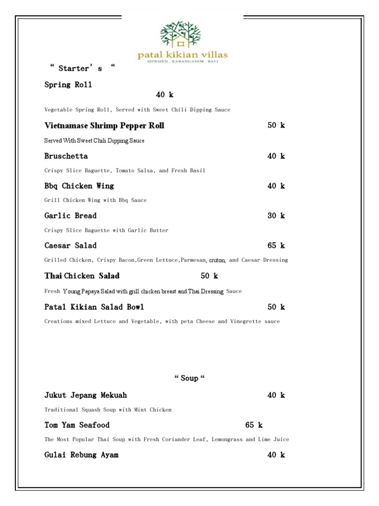 New Menu | PDF | Indonesian Cuisine | Thai Cuisine