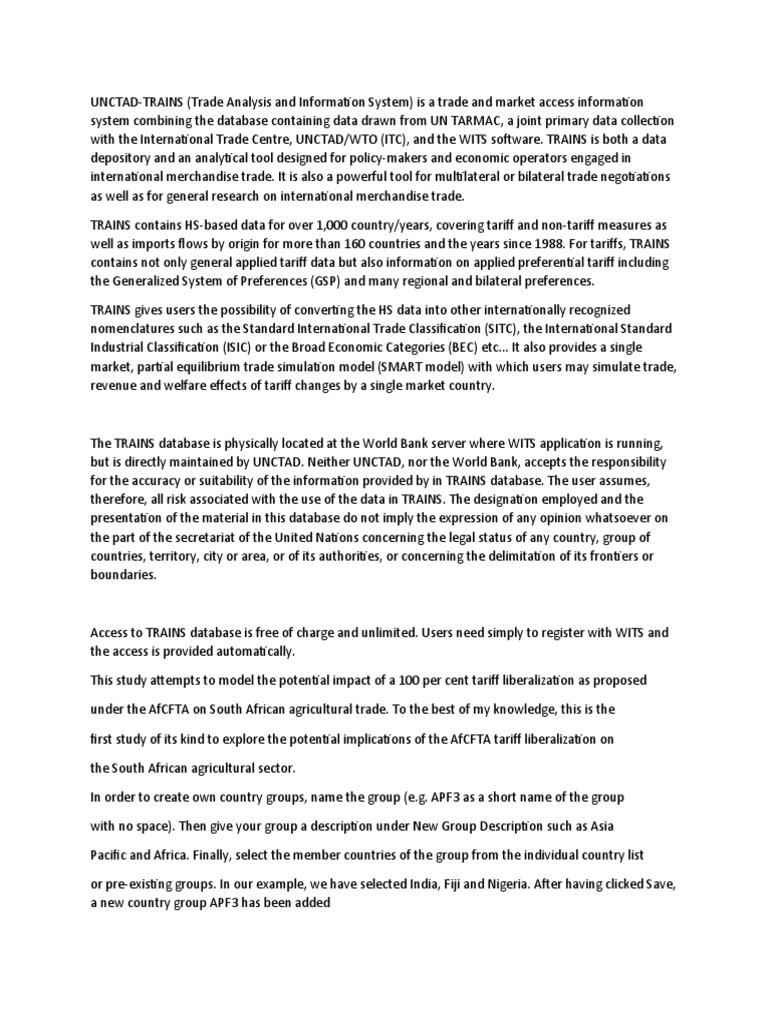 Rationale Wits Smart | PDF | Market Access | Market (Economics)