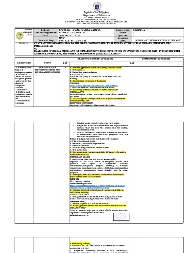 Mil - WLP - Week 7 | PDF | Information | Abstraction