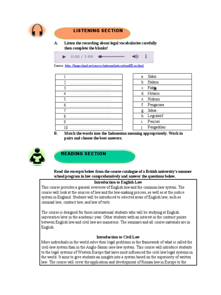 Meeting 2 - STIH Pertiba Kelas Malam | PDF | English Language | Civil ...