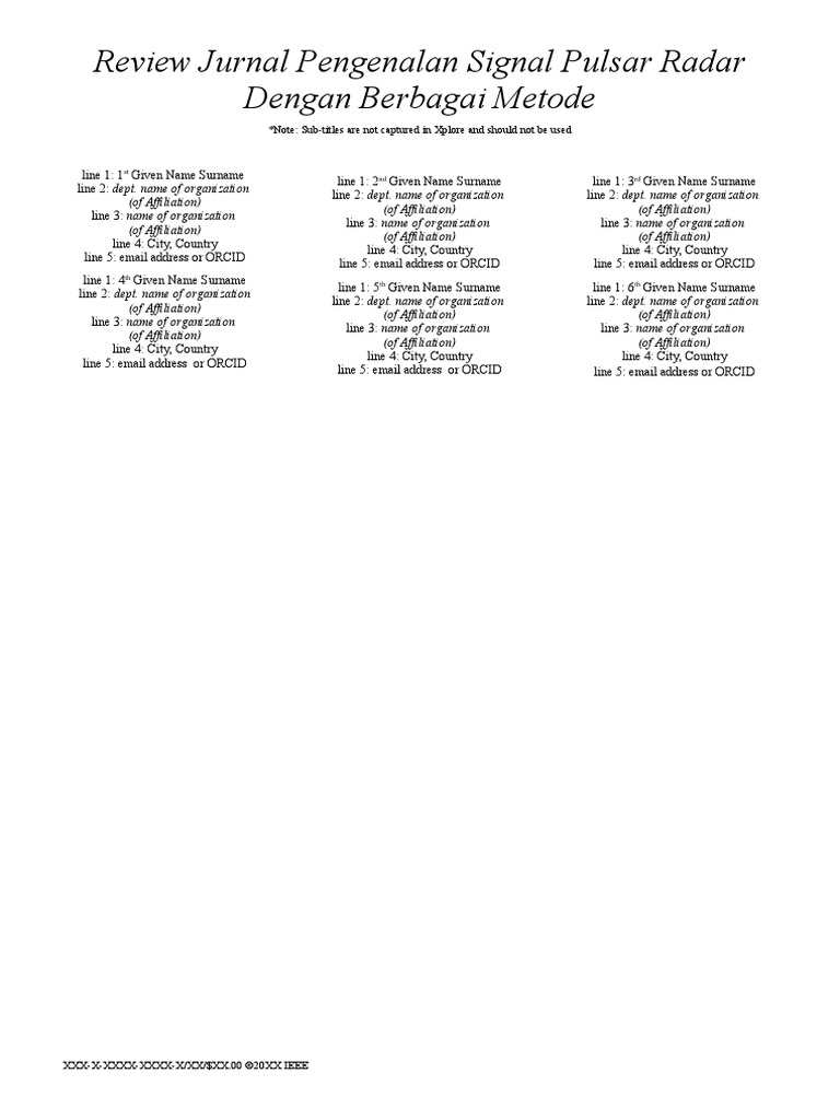 Conference Template A4 | PDF | Bracket | Note (Typography)