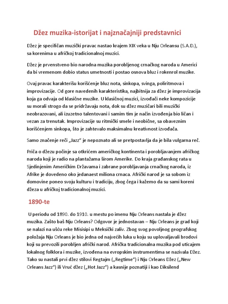 Džez Muzika | PDF