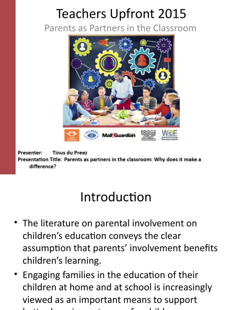 Parents As Partners in The Classroom | PDF | Learning | Schools