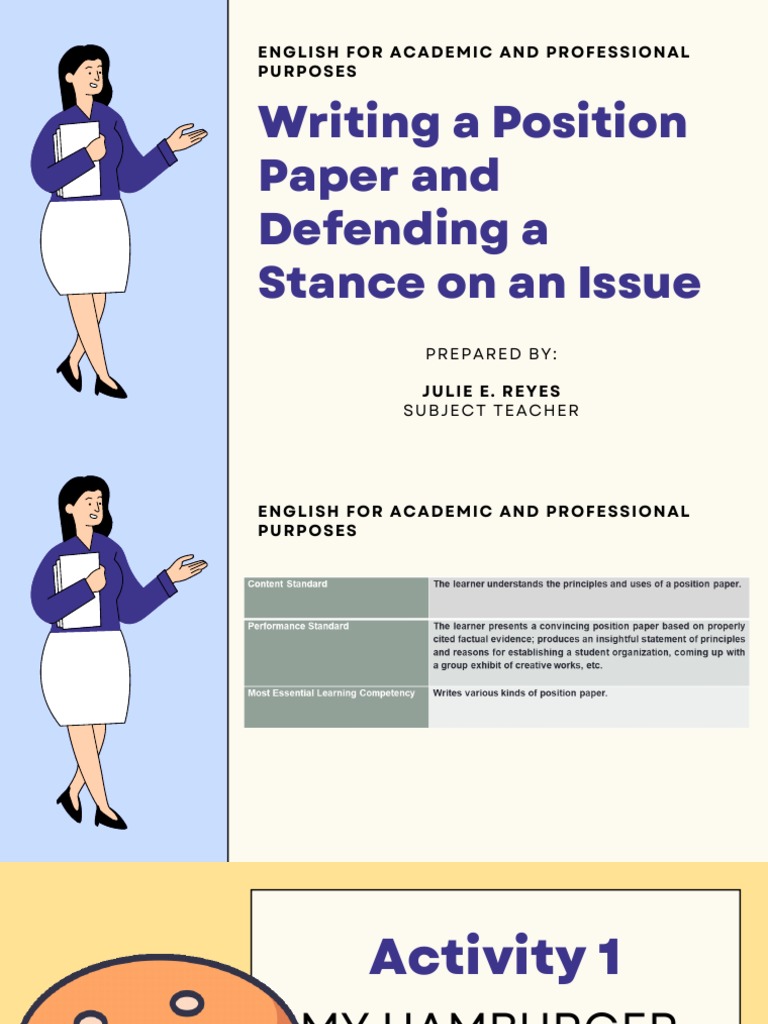 Position Paper | Download Free PDF | Argument | Evidence