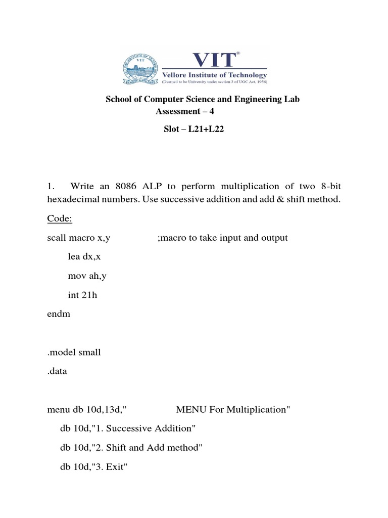 Micro Lab Da 4 | PDF | Information Age | Computer Programming