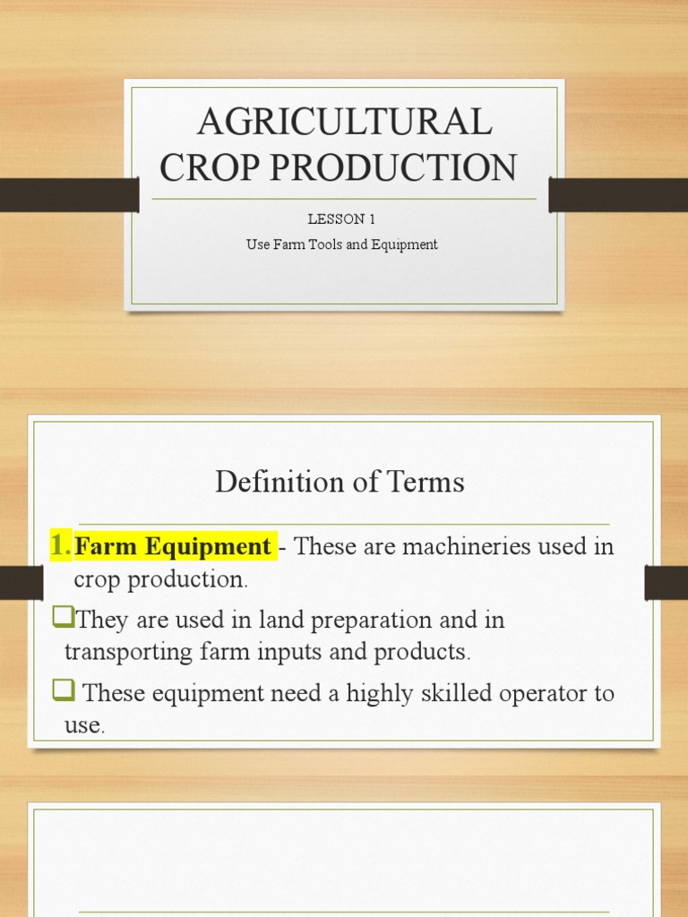 Lesson 1 Hand Tools | PDF | Plough | Botany
