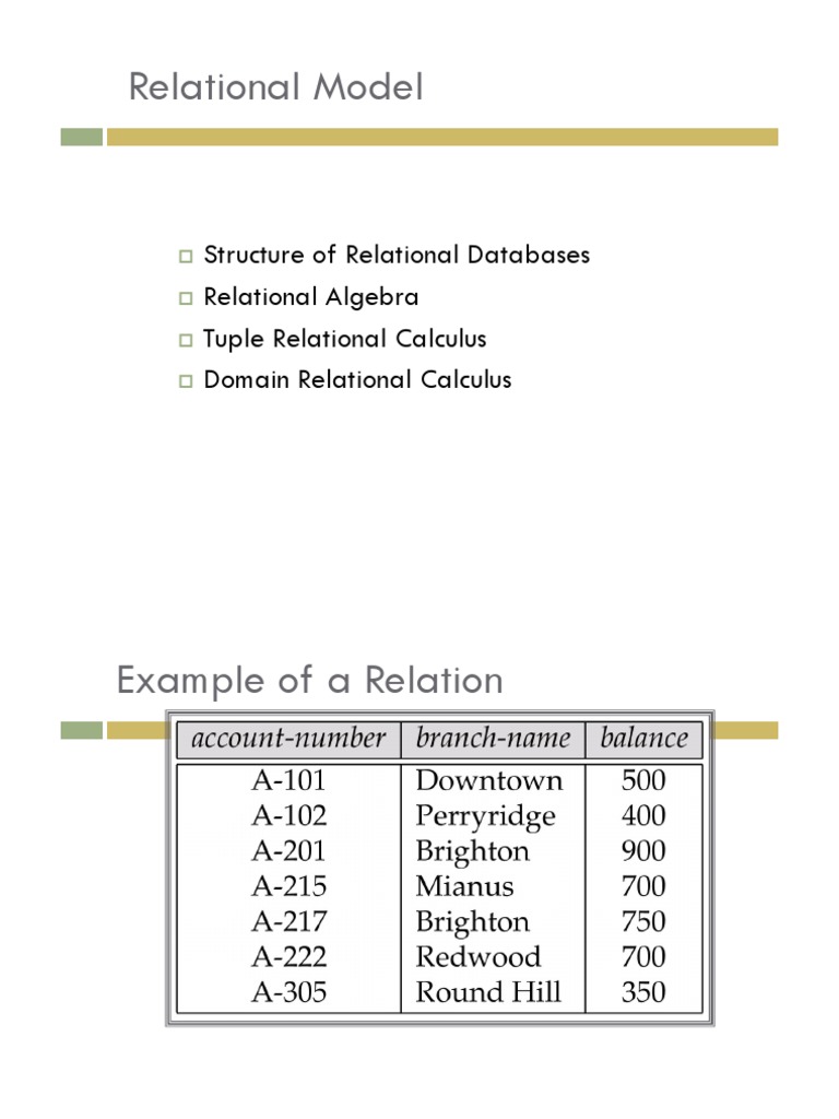 Relational Algebra | PDF | Relational Model | Logic