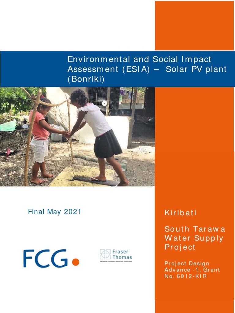 00-STWSP ESIA - Solar PV - FINAL May 2021 - v2 | PDF | Environmental ...