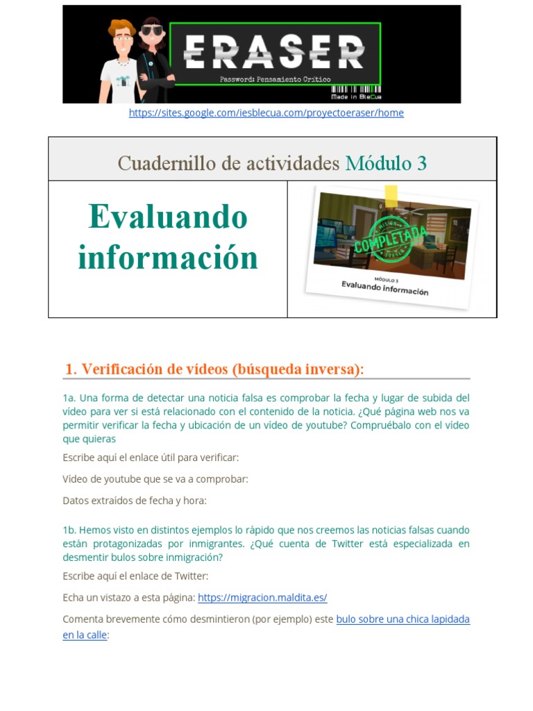 Cuadernillo Eraser - Modulo 3 | PDF | Youtube