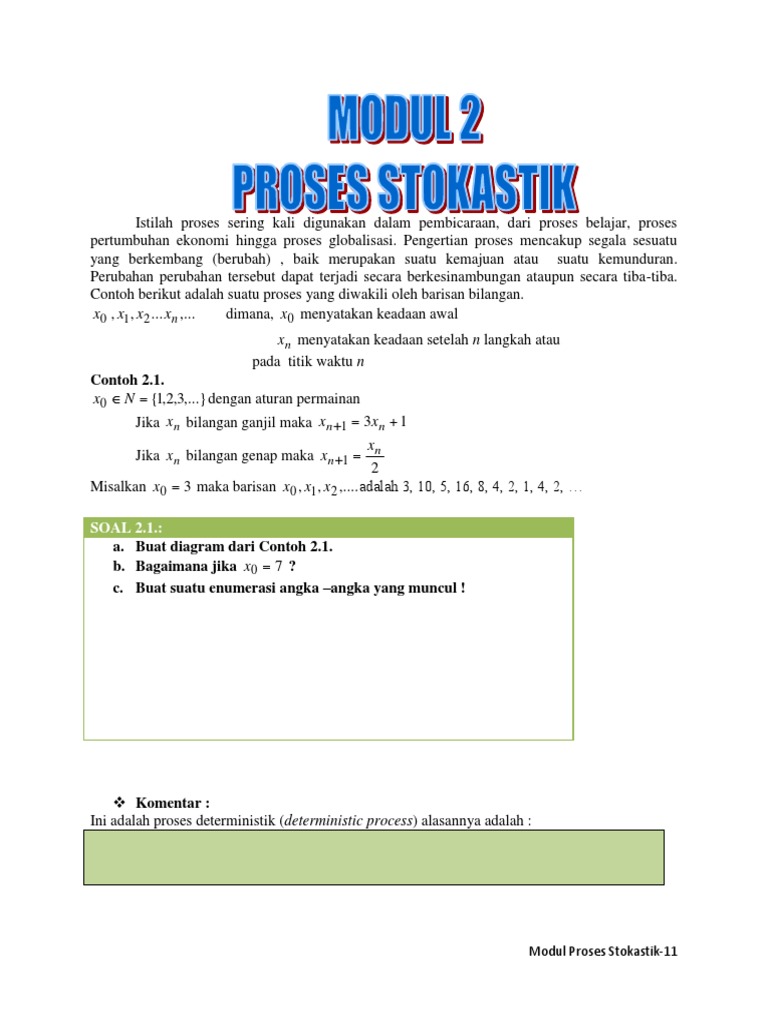 Pengantar Proses Stokastik | PDF